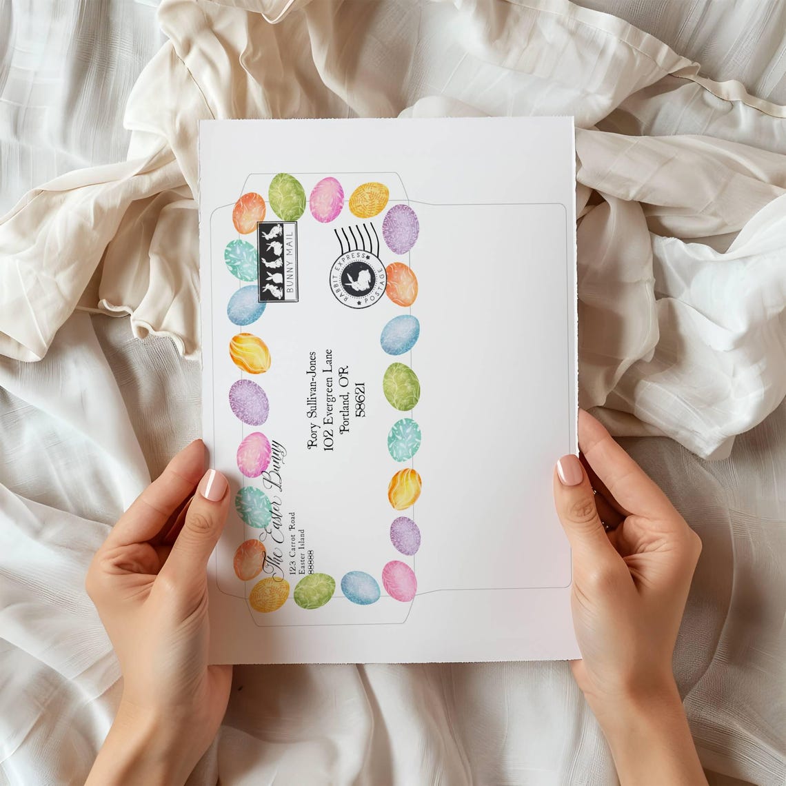 Editable Letter From the Easter Bunny Envelope Template, Printable ...
