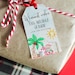 Tropical Christmas Gift Tag Template, Printable Summer Holiday Party ...