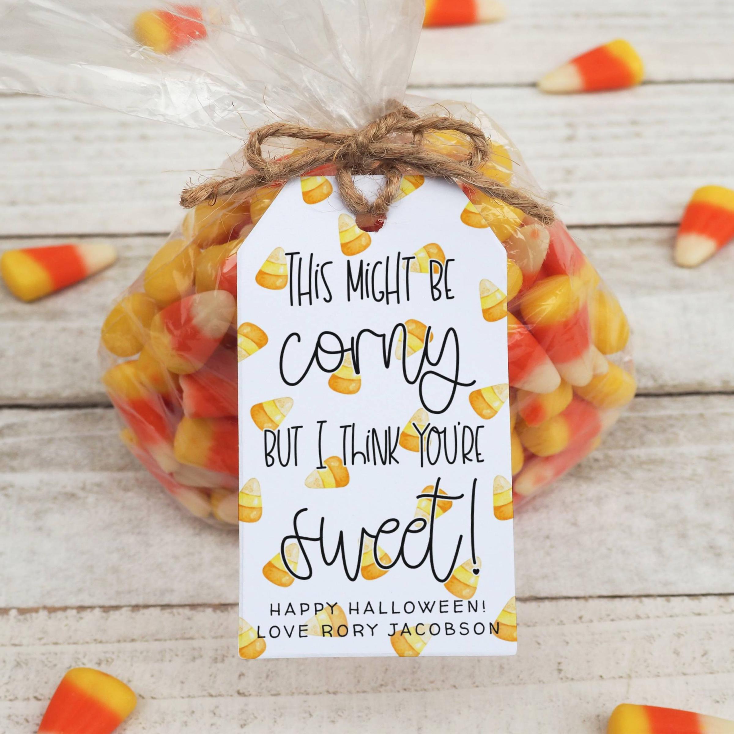 Halloween Candy Corn Gift Tag Template, Printable This May Be Corny but ...