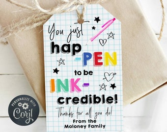 Thank You Gift Tags Printable Teacher Appreciation Nurse - Etsy