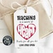Teaching is A Work of Heart Gift Tag Template, Printable Minimalist ...