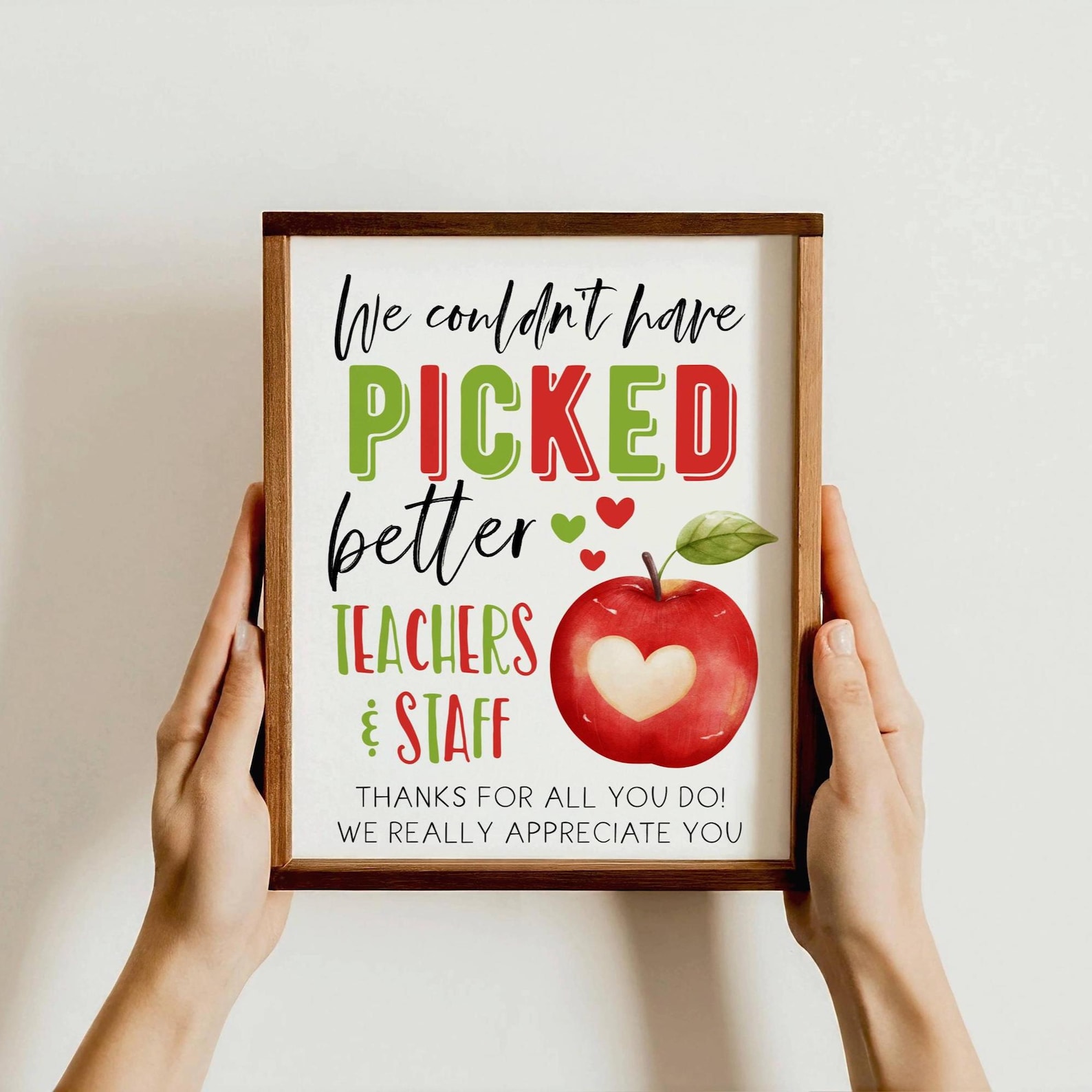 Apple Teacher Appreciation Sign Template, Printable Couldn't Have ...