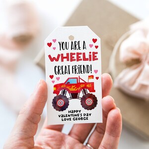 You Are A Wheelie Great Friend Gift Tag Template, Printable Valentine's ...