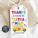 Editable Bus Driver Appreciation Gift Tag Template, Printable Thanks ...