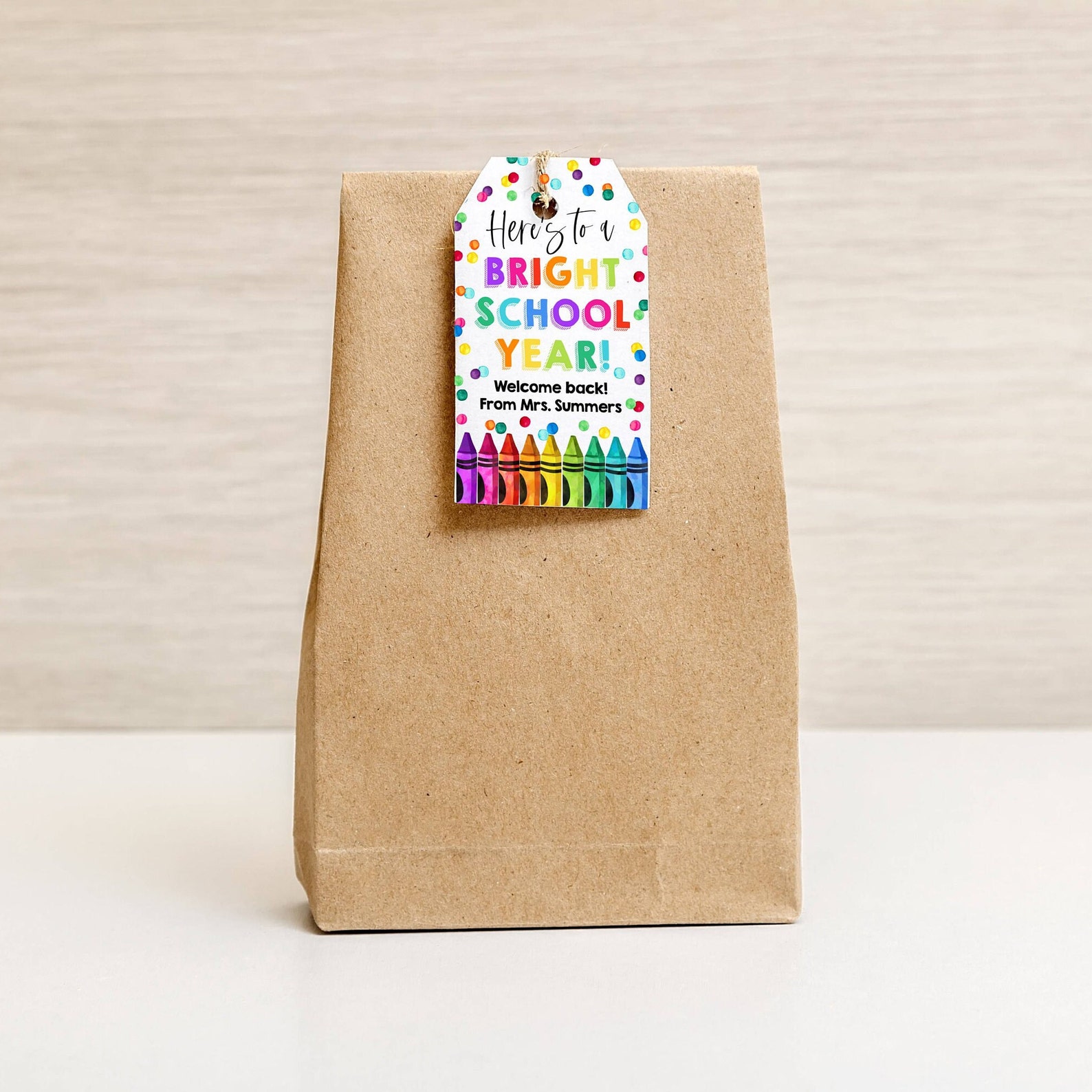 Here's to A Bright School Year Gift Tag Template, Printable Back to ...