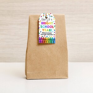 Here's to A Bright School Year Gift Tag Template, Printable Back to ...