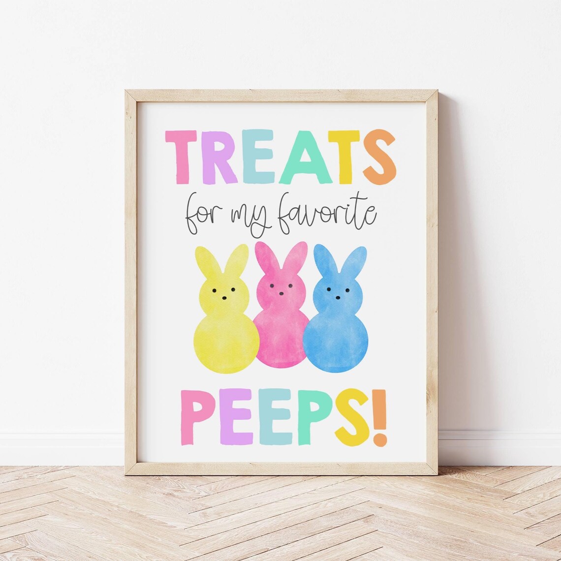 Treats for My Favorite Peeps Sign Template, Printable Easter Candy ...