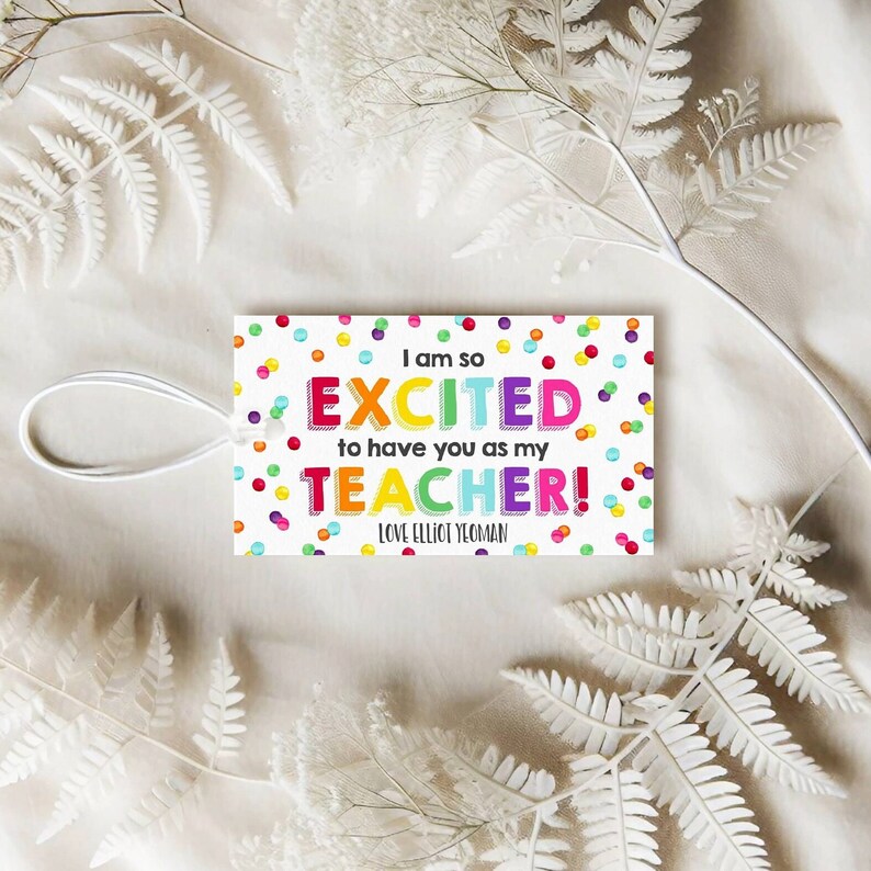 Back to School Teacher Gift Tag Template, Printable First Day of School ...