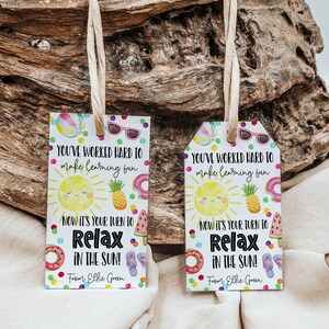 Summer Teacher Appreciation Gift Tag Template, Printable Your Turn to ...