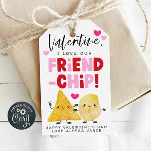I Love Our Friend-chip Valentine's Day Gift Tag Template, Printable ...