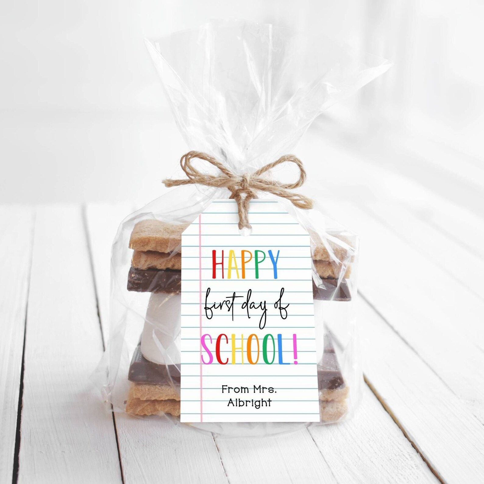 Back to School Gift Tag Template Printable Rainbow First Day - Etsy Canada