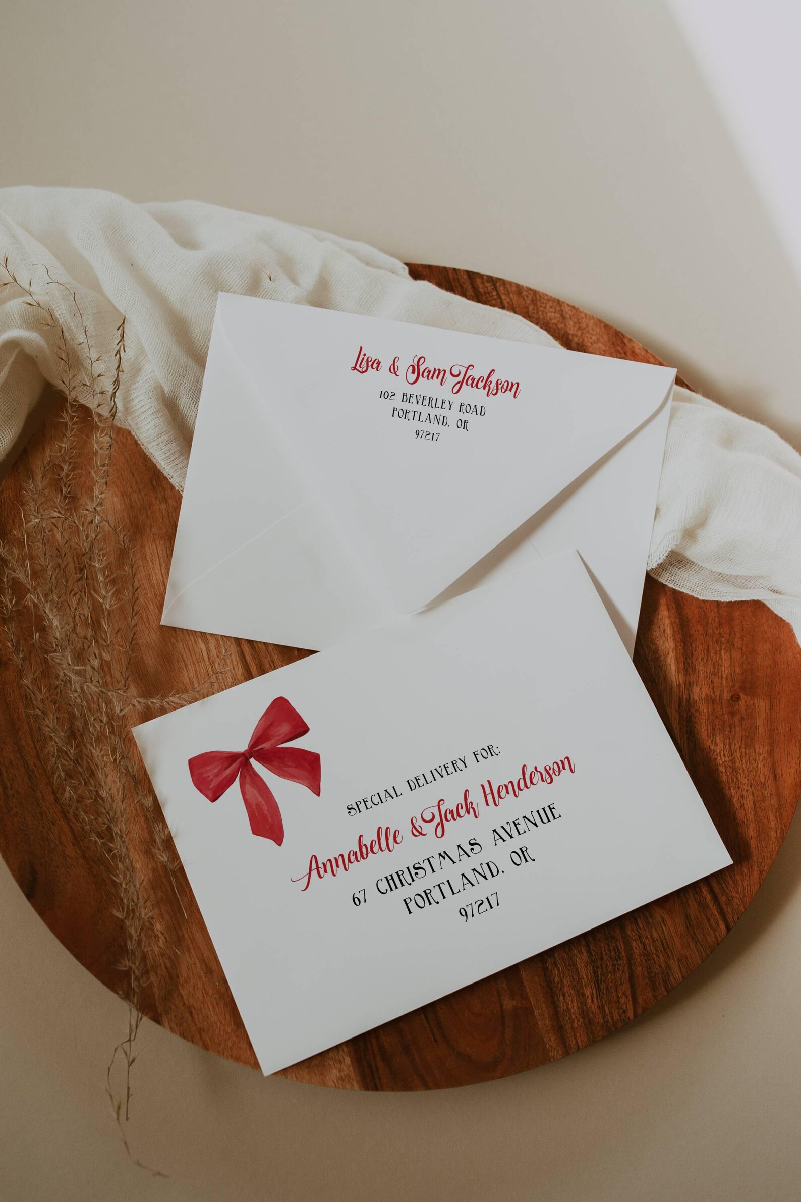 Editable Christmas Envelope Template, Printable Holiday Envelope ...