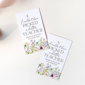 Floral Teacher Appreciation Tag Template, Printable Couldn't Have ...