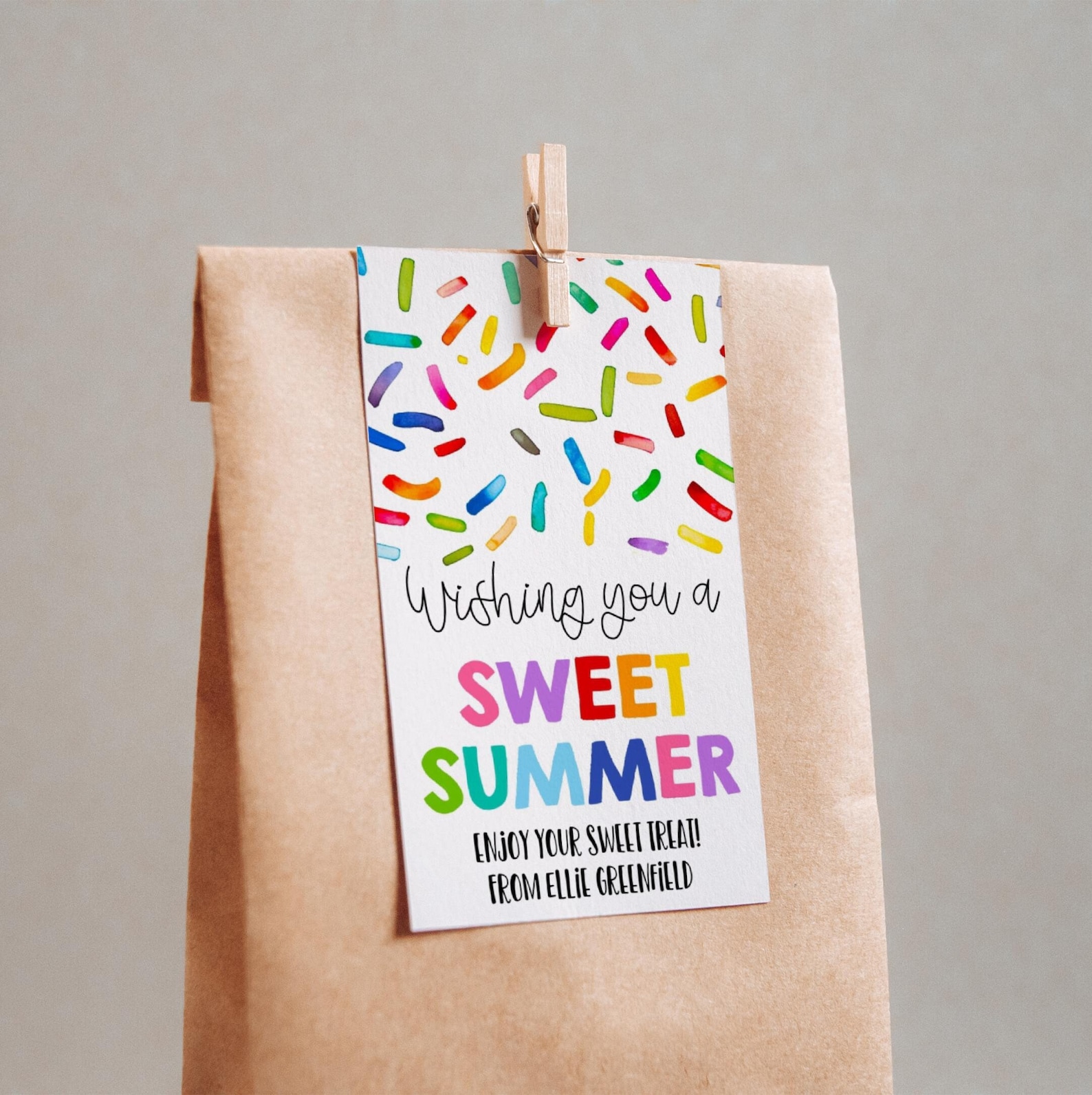 Have A Sweet Summer Gift Tag Template, Printable Sprinkles End of ...