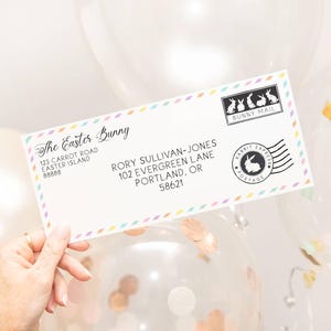 Editable Letter From the Easter Bunny Envelope Template, Printable ...