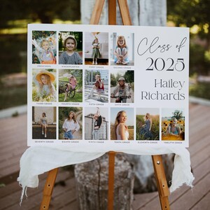 Graduation Photo Poster Template, Printable Class of 2025 Graduate ...