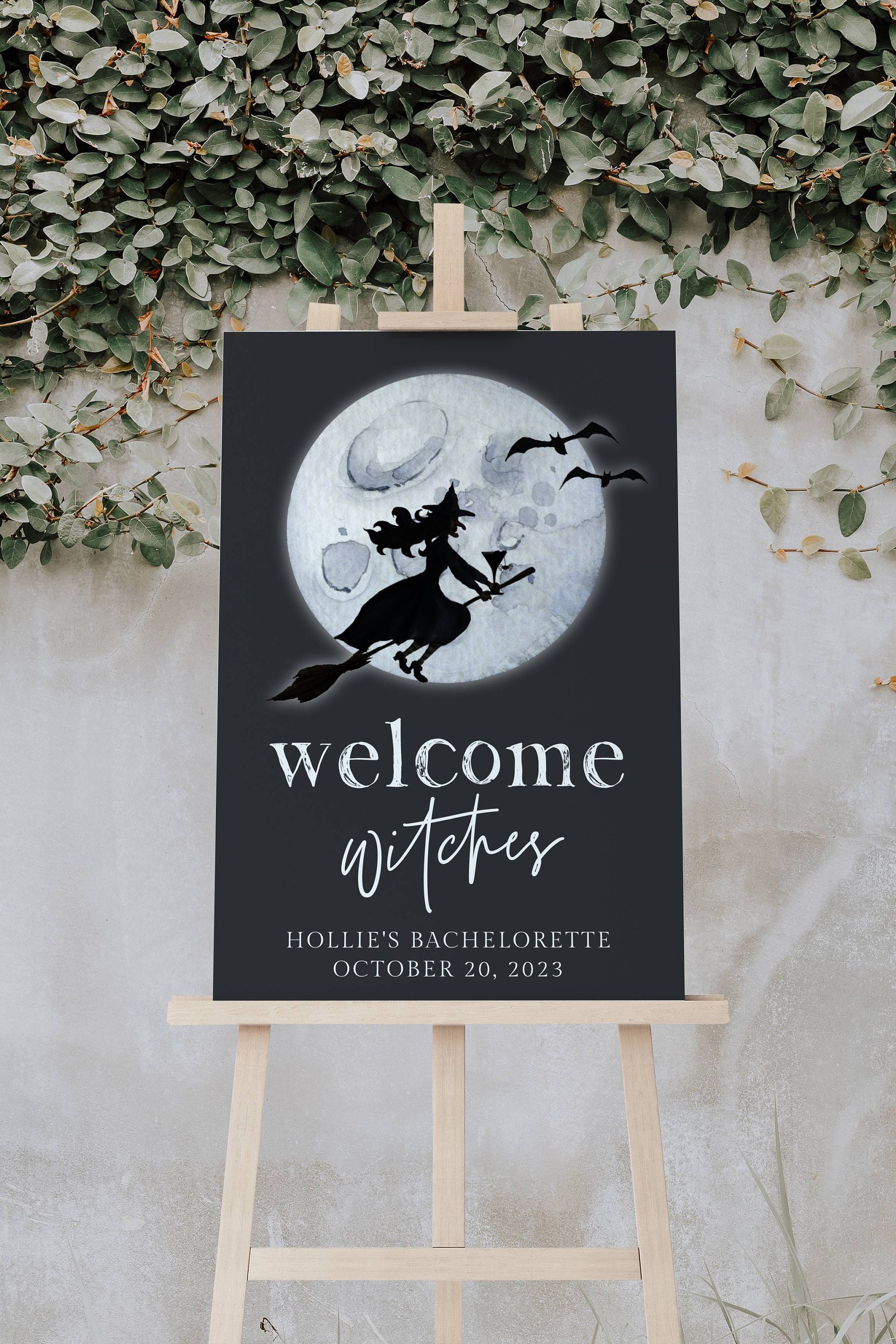 Halloween Bachelorette Welcome Sign Template, Printable Drink up ...