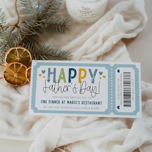 Editable Happy Father's Day Gift Certificate Template, Printable ...