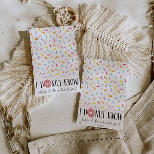 Printable Valentine's Day Mini Cookie Card, Donut Know What I'd Do ...