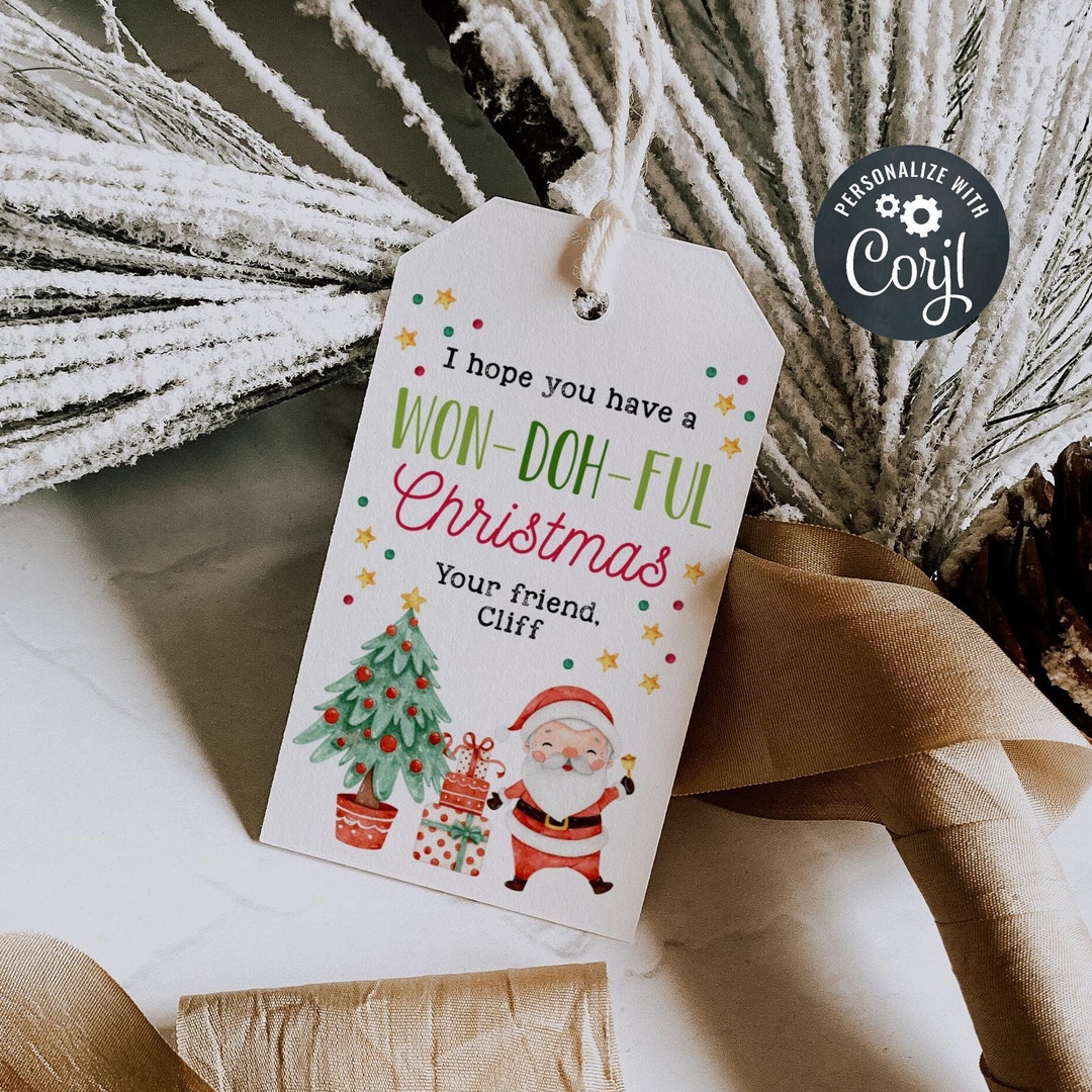 Won-doh-ful Christmas Gift Tag Template Printable Classroom - Etsy UK