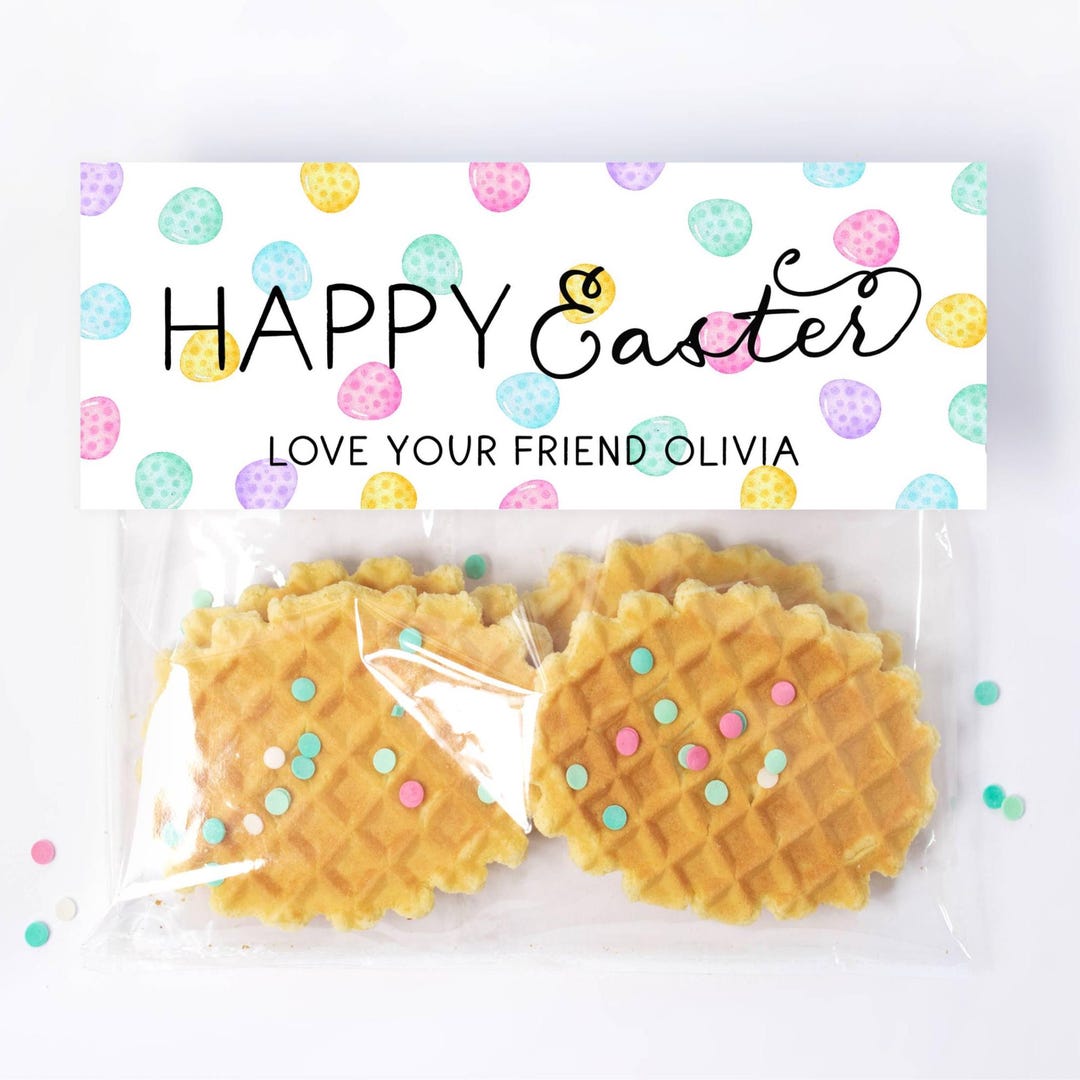 Easter Bag Topper Template, Printable Easter Eggs Treat Bag Toppers ...