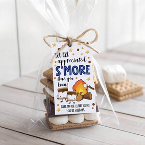 Editable S'mores Gift Tag Template, Printable Appreciated Smore Than ...