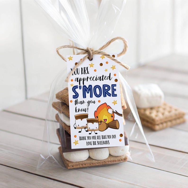 Editable S'mores Gift Tag Template, Printable Appreciated Smore Than ...