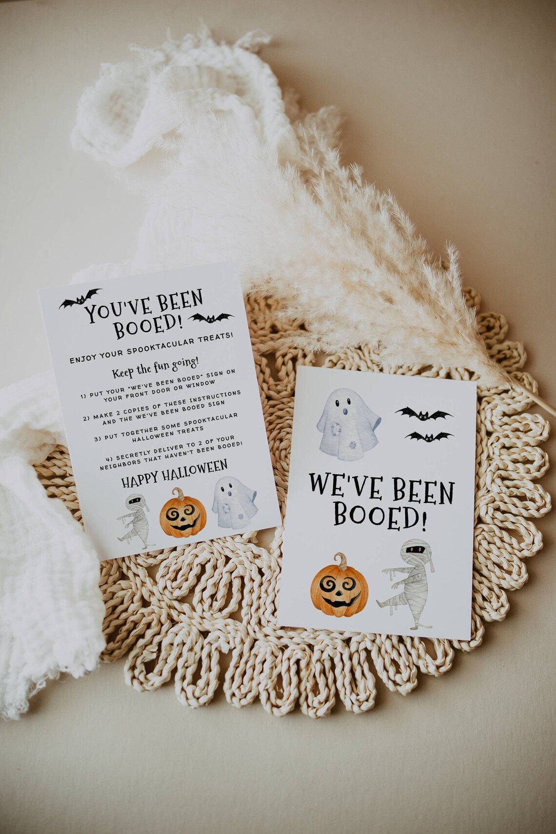 Editable Halloween You've Been Booed Sign Template, Printable We've ...