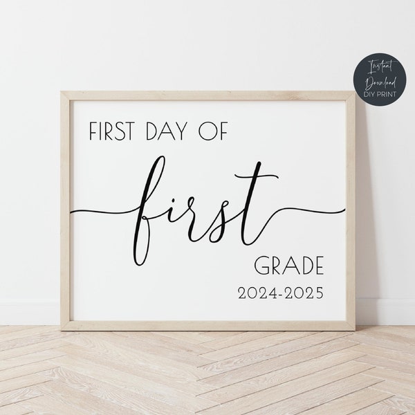 First Day of 1st Grade - Etsy