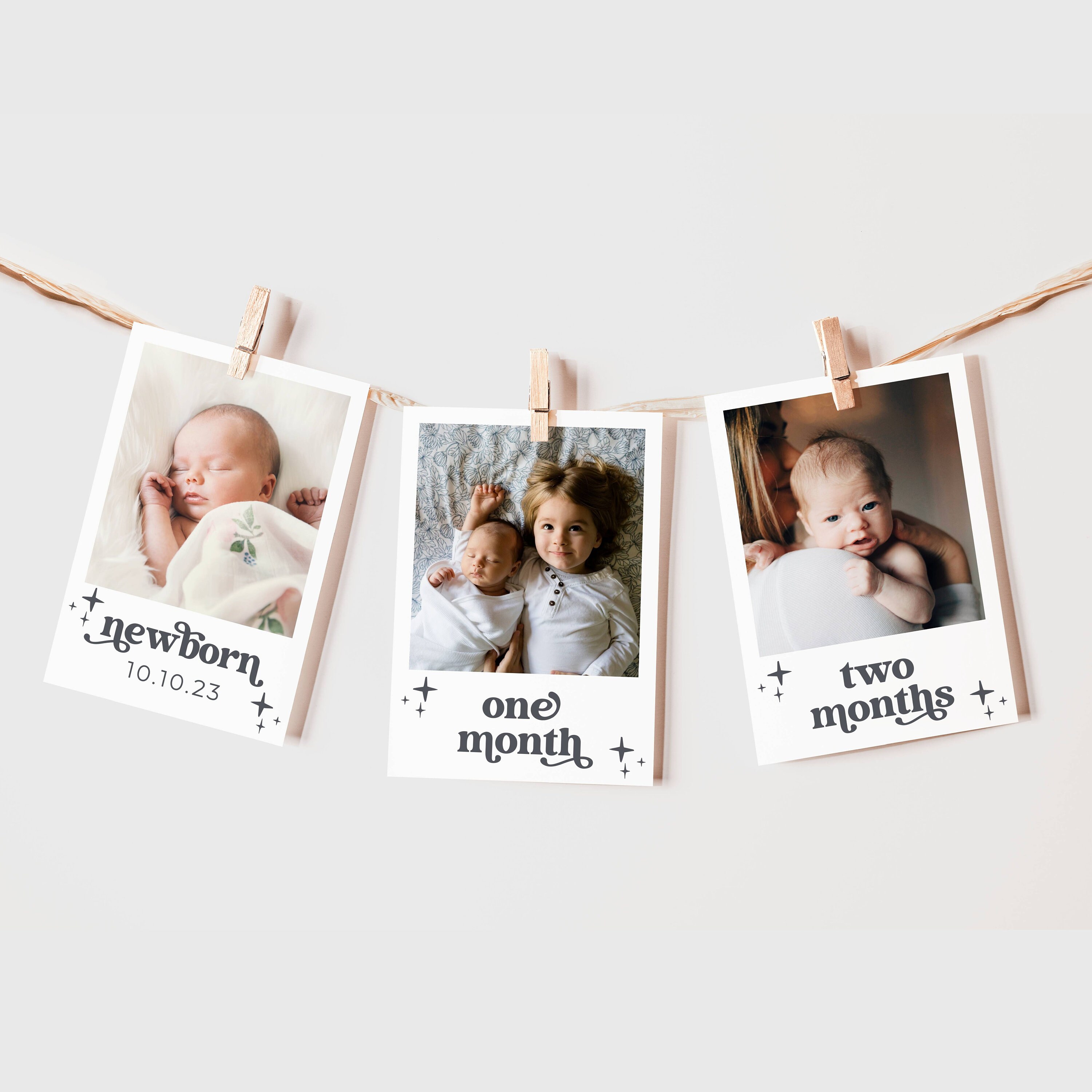Retro First Birthday Photo Banner Template, Editable Baby's 1st Year ...