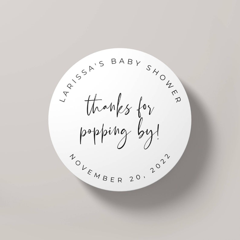 Thanks for Popping by Round Favor Tag Template Printable - Etsy