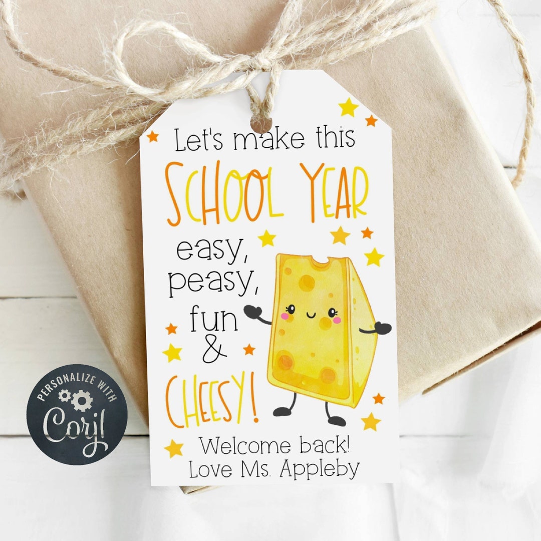 Back to School Cheese Snack Gift Tag Template, Printable Easy Peasy Fun ...