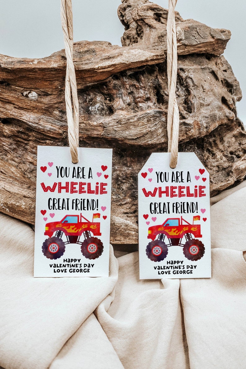 You Are A Wheelie Great Friend Gift Tag Template, Printable Valentine's ...