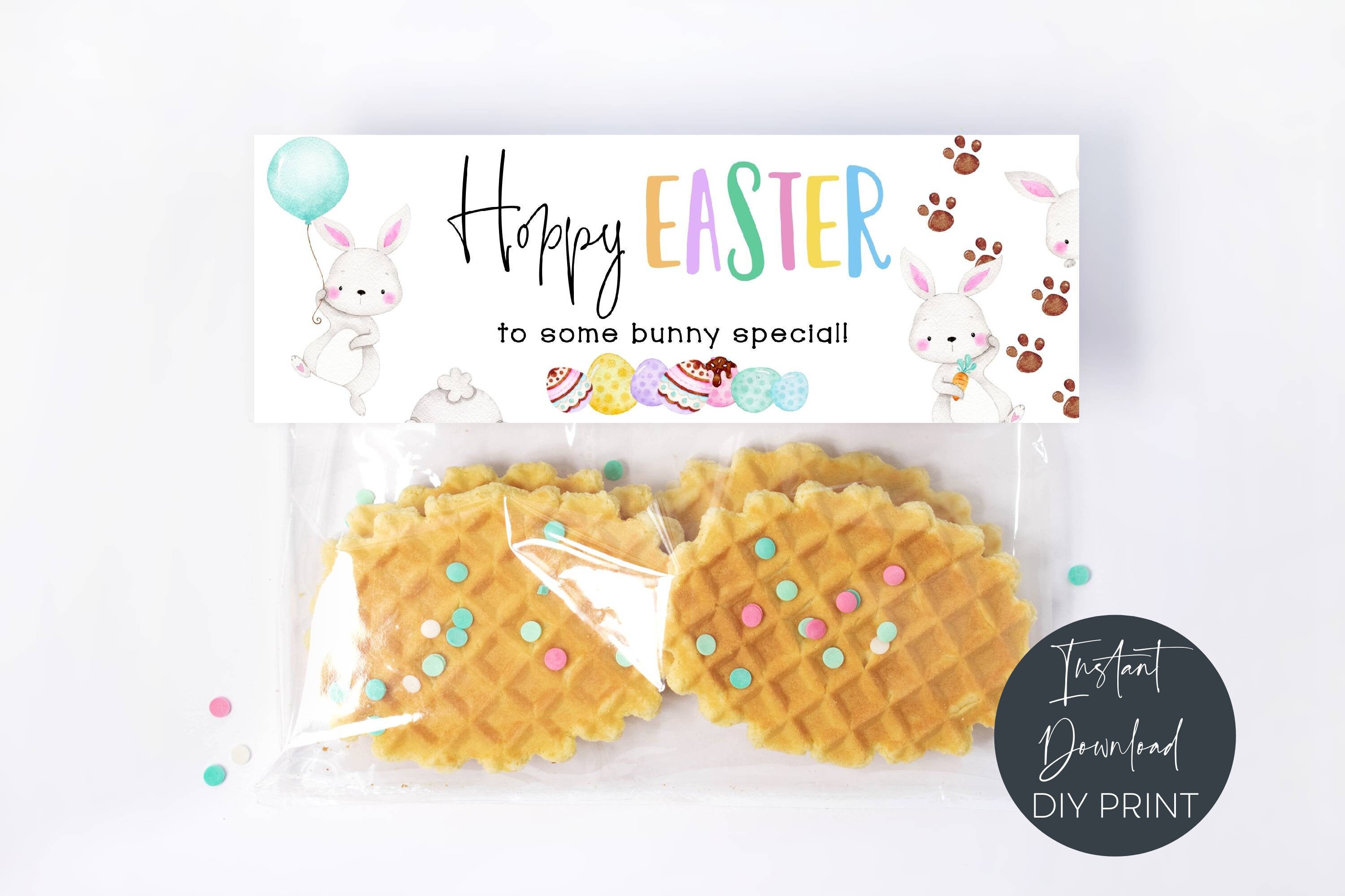 Easter Treat Bag Toppers Printable Hoppy Easter to Some Bunny | Etsy