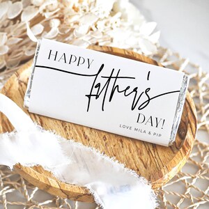 Minimalist Happy Father's Day Chocolate Bar Wrapper Template, Printable ...