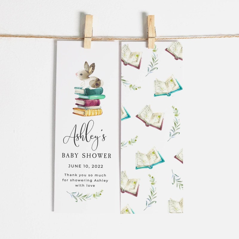 Baby Shower Bookmark - Etsy