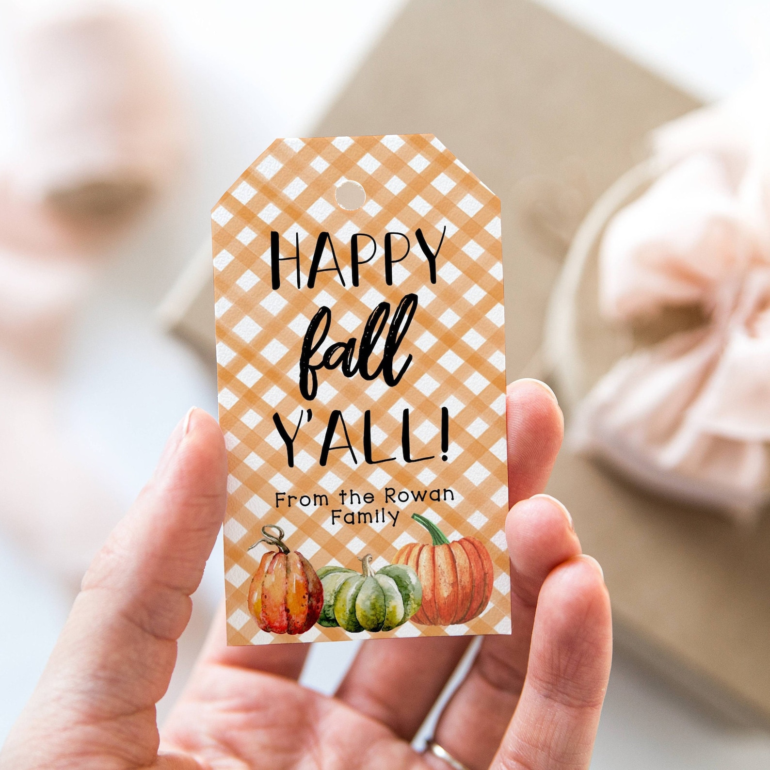 Printable Happy Fall Y'all Tags Editable Fall Gift Tags - Etsy