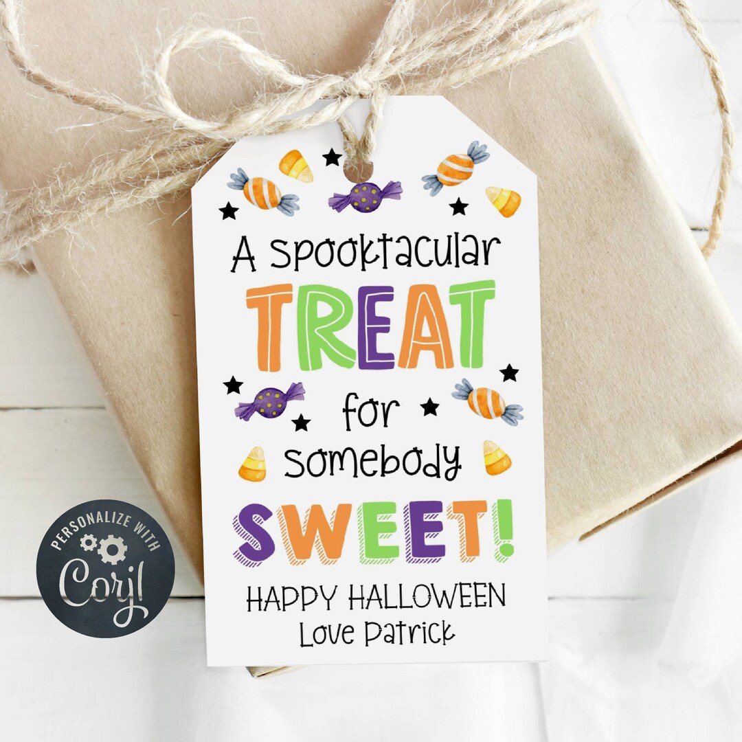 Halloween Treat for Someone Sweet Gift Tags, Printable Spooktacular ...