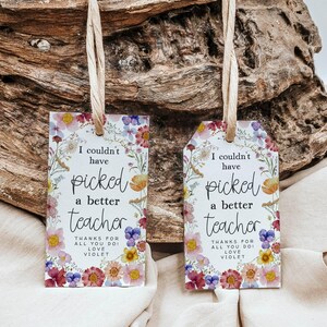 Teacher Appreciation Tag Template, Printable Couldn't Have Picked A ...