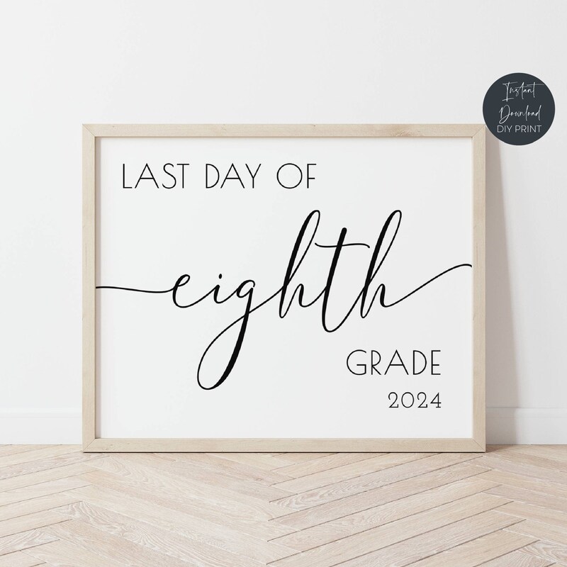 First Day of 8th Grade - Etsy
