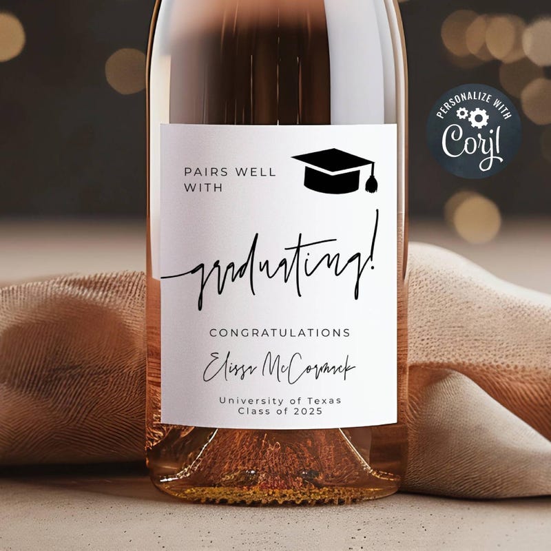 Wine Bottle Graduate - Etsy