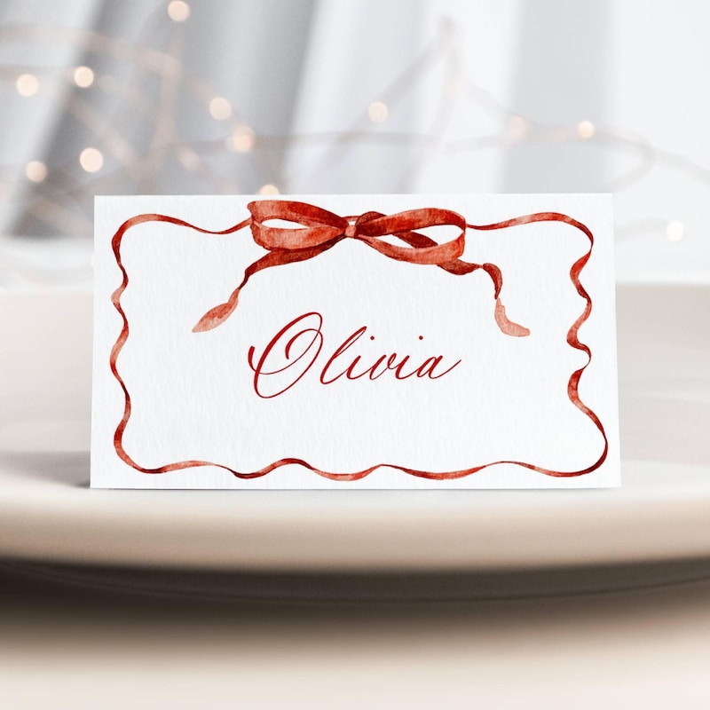 Bow Shaped Name Place - Etsy UK