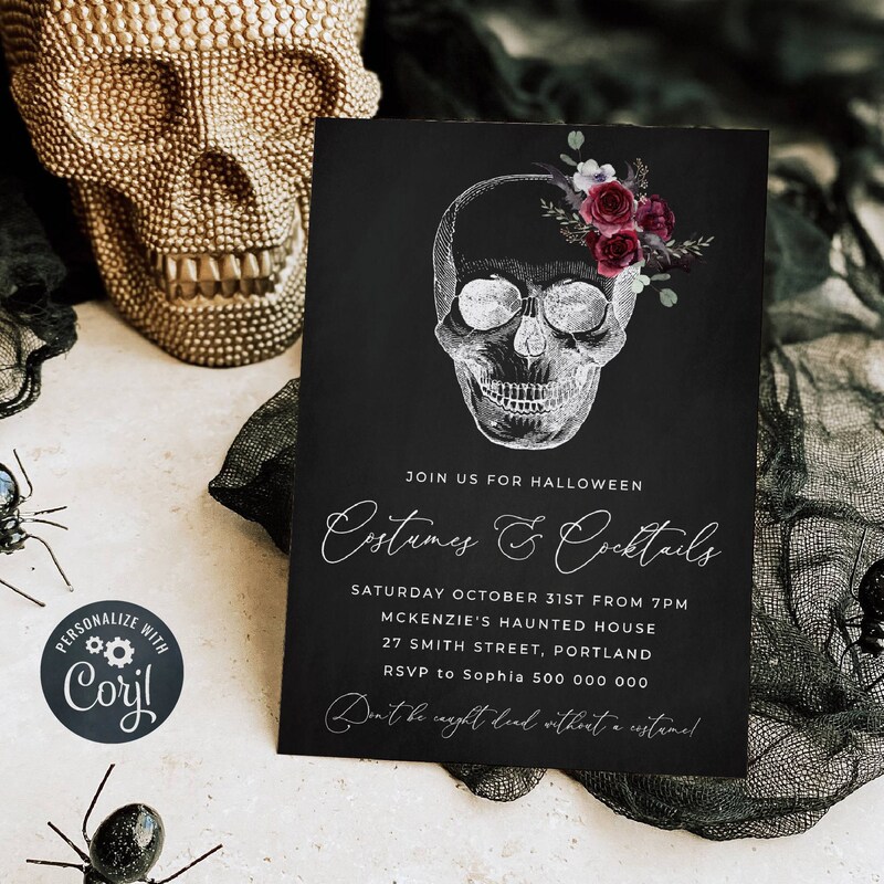 Skull Invite - Etsy