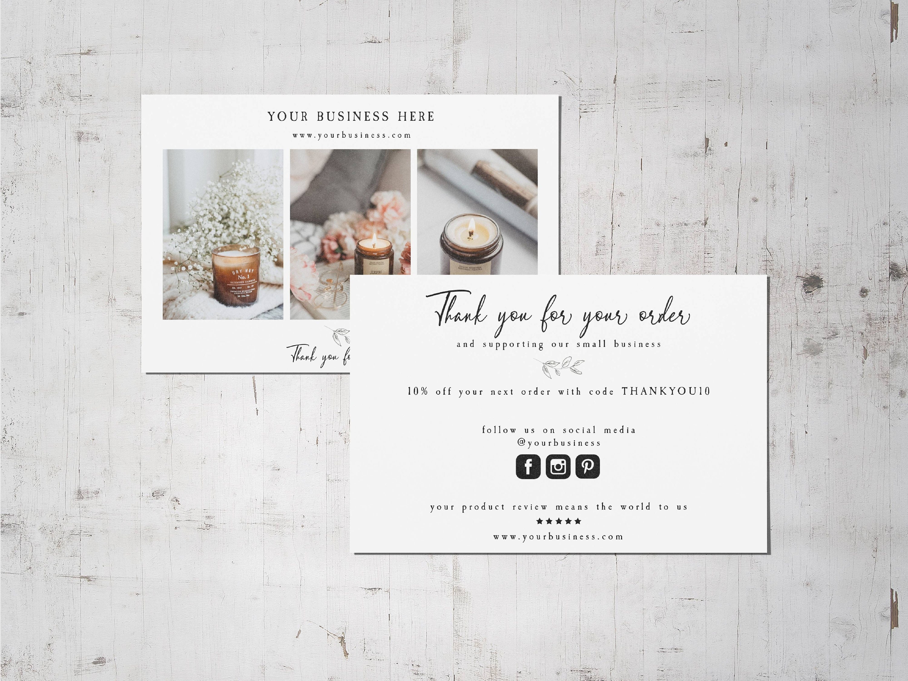 Order Insert Card With Photos Template Printable Small | Etsy UK