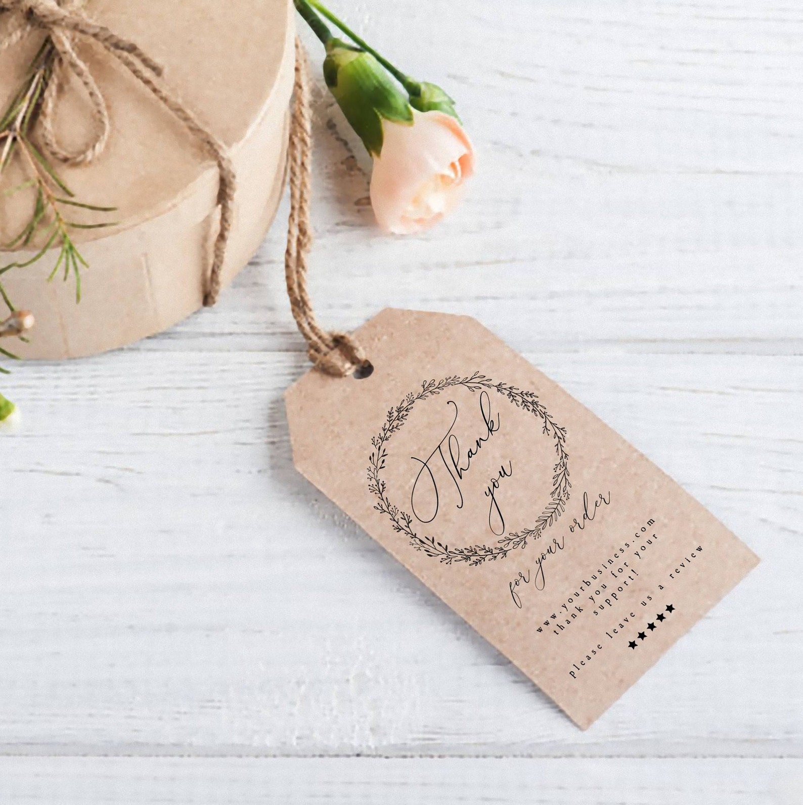 Small Business Tag Template Printable Minimalist Thank You - Etsy