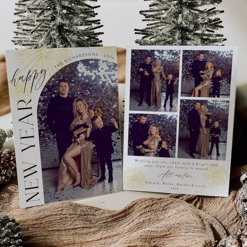 New Year Cards - Etsy