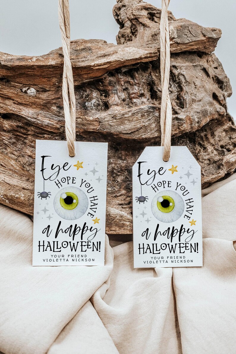 Eyeball Halloween Gift Tag Template, Printable Eye Hope You Have A ...