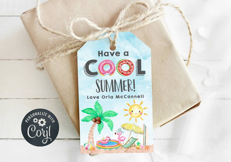 Have A Cool Summer Gift Tag Template Printable End of School - Etsy Canada