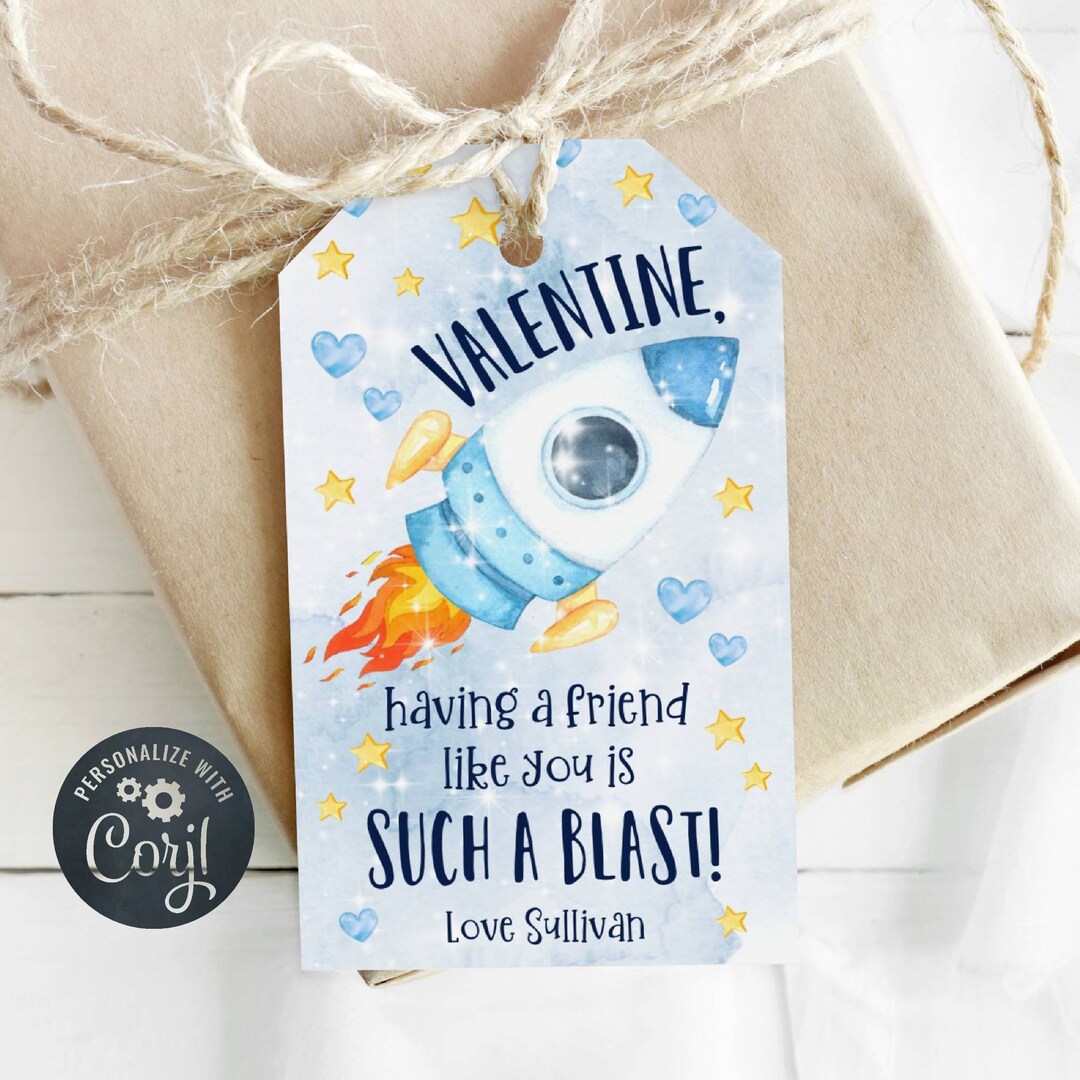 Valentine's Day Space Gift Tag Template, Printable Having A Friend Like ...