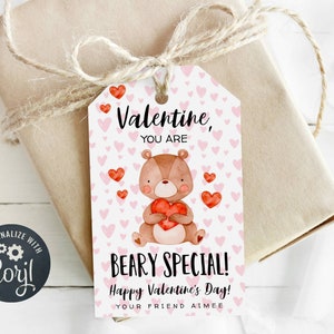 You Are Beary Special Gift Tag Template Printable Teddy Bear - Etsy
